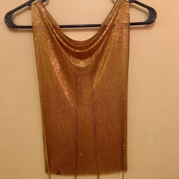 Tops | Very Sexy Gold Backless Top | Poshmark